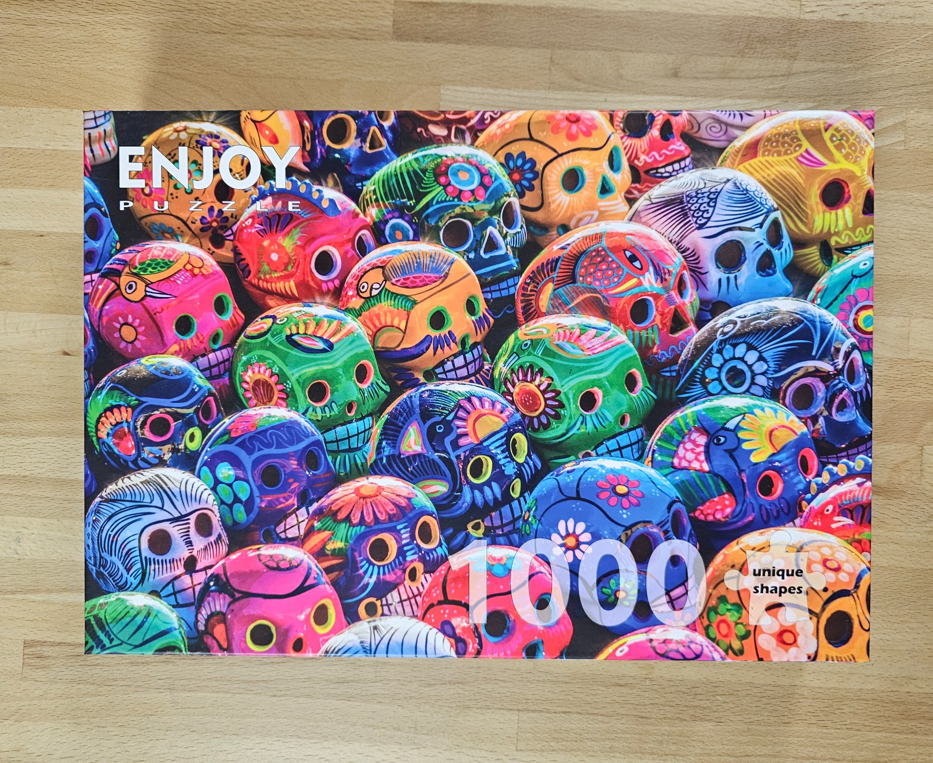 Enjoy Colorful Skulls 1000 pieces | MySpeedPuzzling