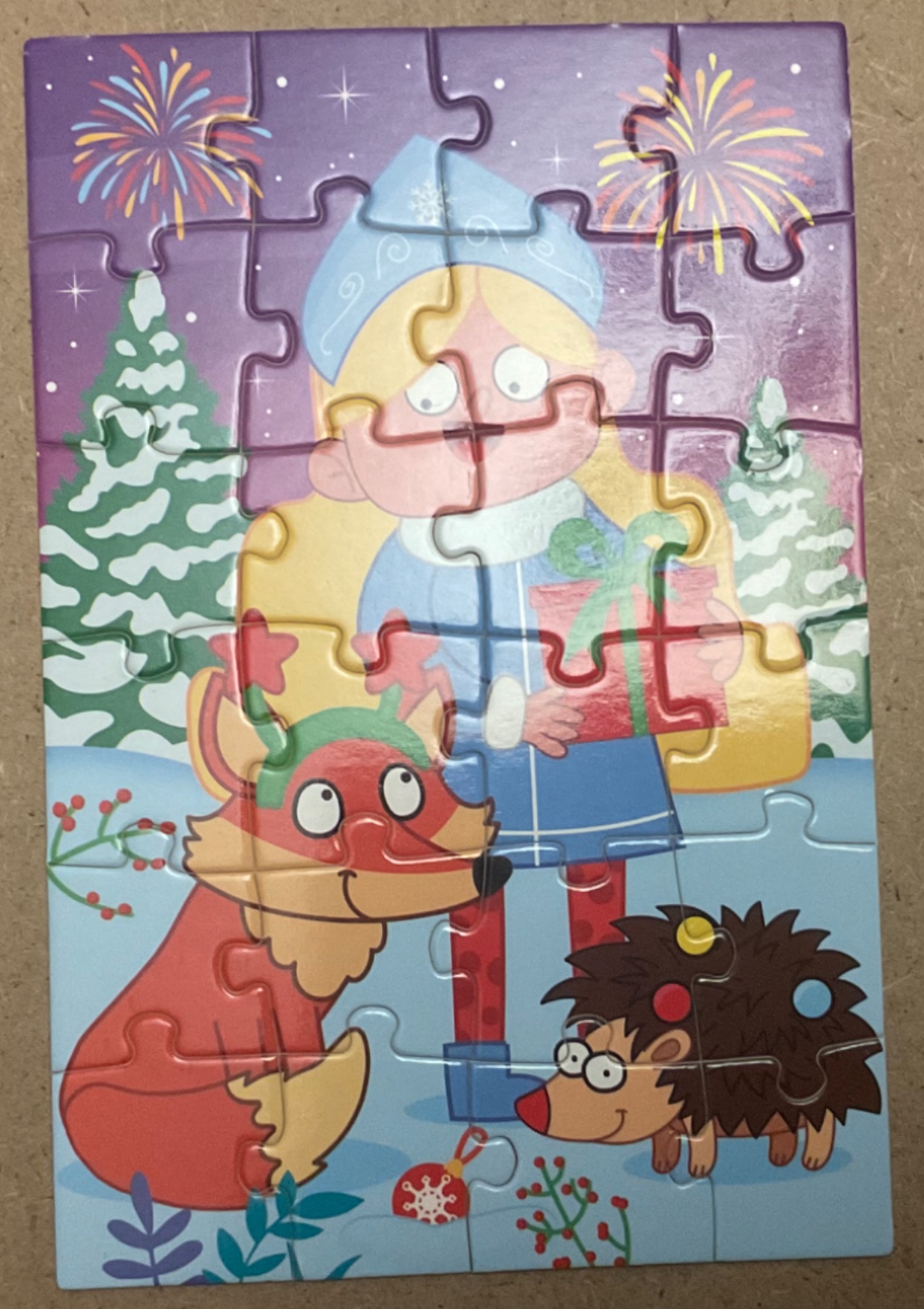 Puzzle Time Blue Tractor Advent 6 24 pieces | MySpeedPuzzling