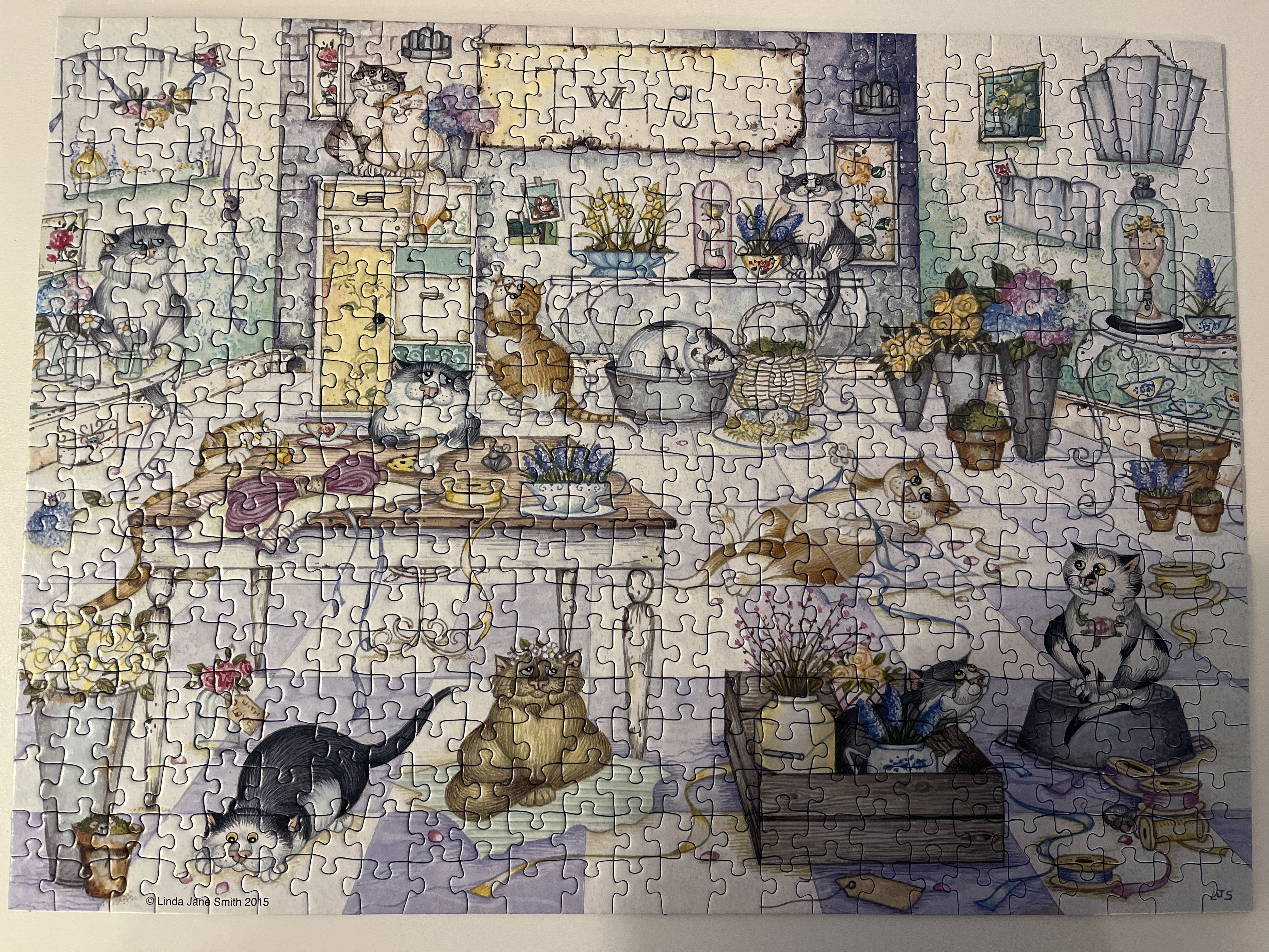Ravensburger Crazy cats…At The Florist 500 dílků | MySpeedPuzzling